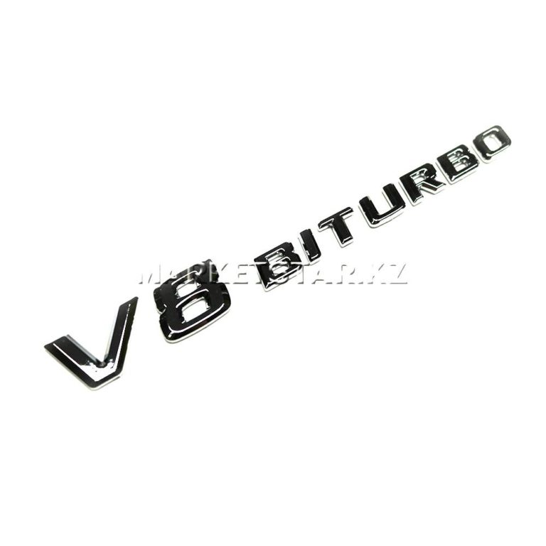 Надпись крыло Mercedes Benz V8 BITURBO MARKETSTAR.KZ
